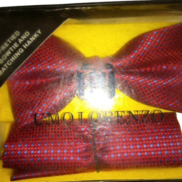 Umo Lorenzo | Accessories | Nwt Red And Blue Umo Lorenzo Bow And Hanky ...